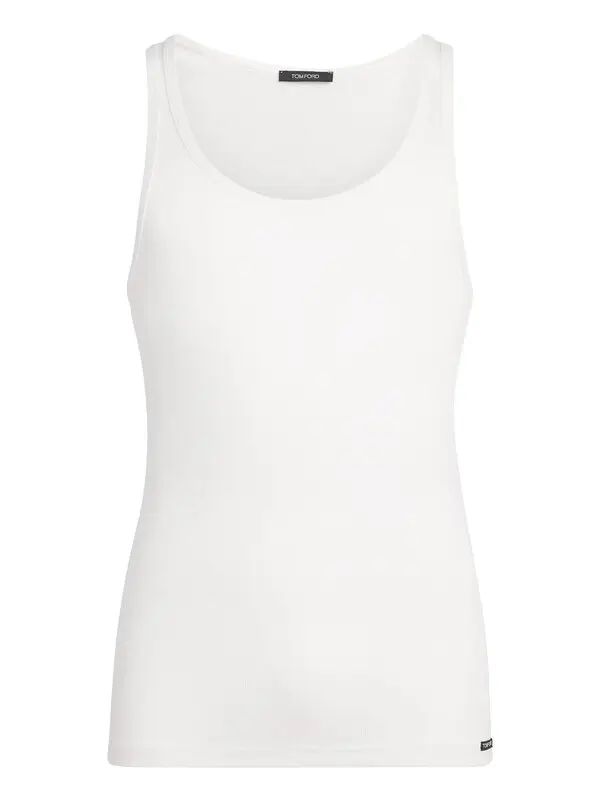 TOM FORD Ribbed Tank Top - White
