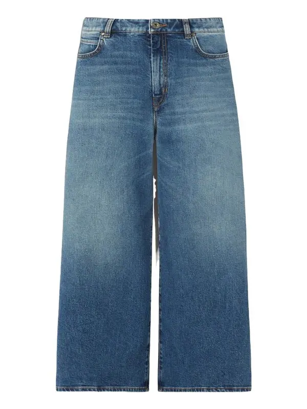 Max Mara Wide Leg Denim Jeans - Navy Blue