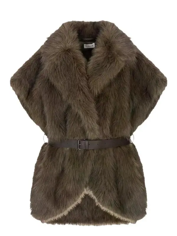 P.a.r.o.s.h Belted Gilet - Brown