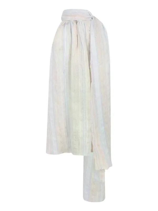 CAYET Sleeveless Scarf Top - Neutrals
