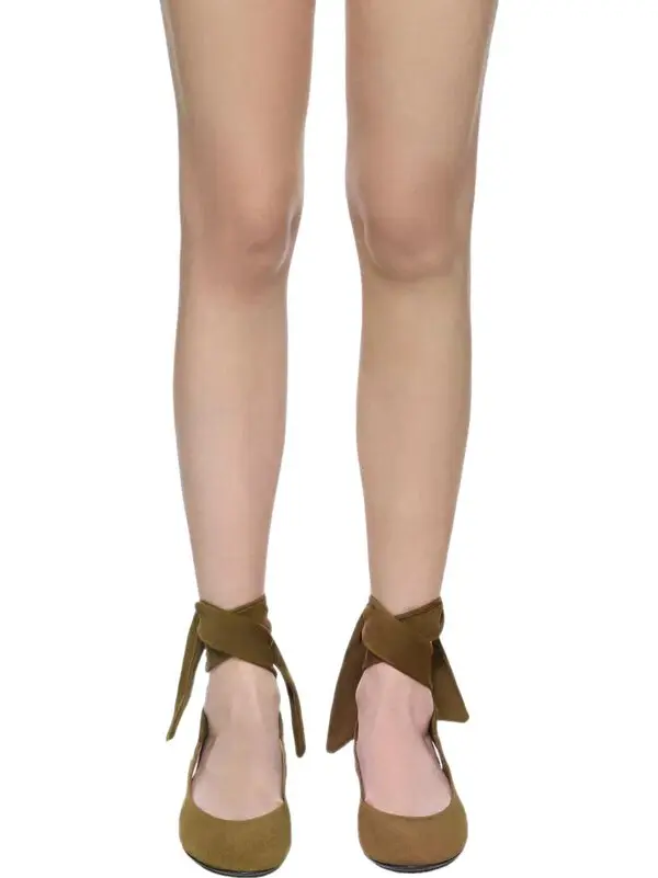 Attico Cloe Tie-fastening Pumps - Green
