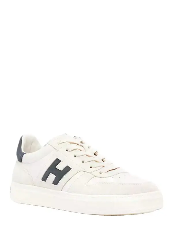 Hogan Panelled Sneakers With Logo - Neutrals