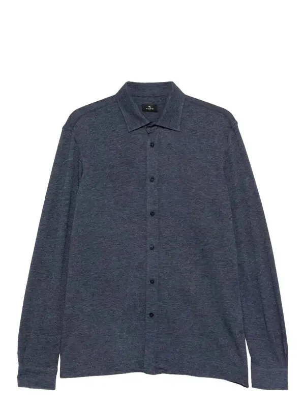 Etro Button-up Long-sleeve Shirt - Blue