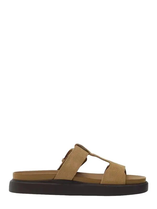 Clarks Aristella West Buckle-fastening Flat Sandals - Brown