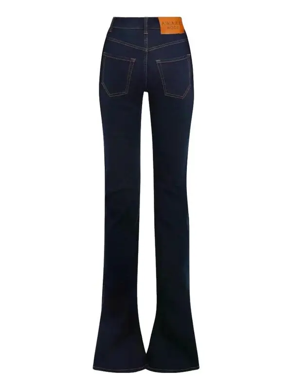 A.W.A.K.E. Mode Side-slit Flared Jeans - Blue