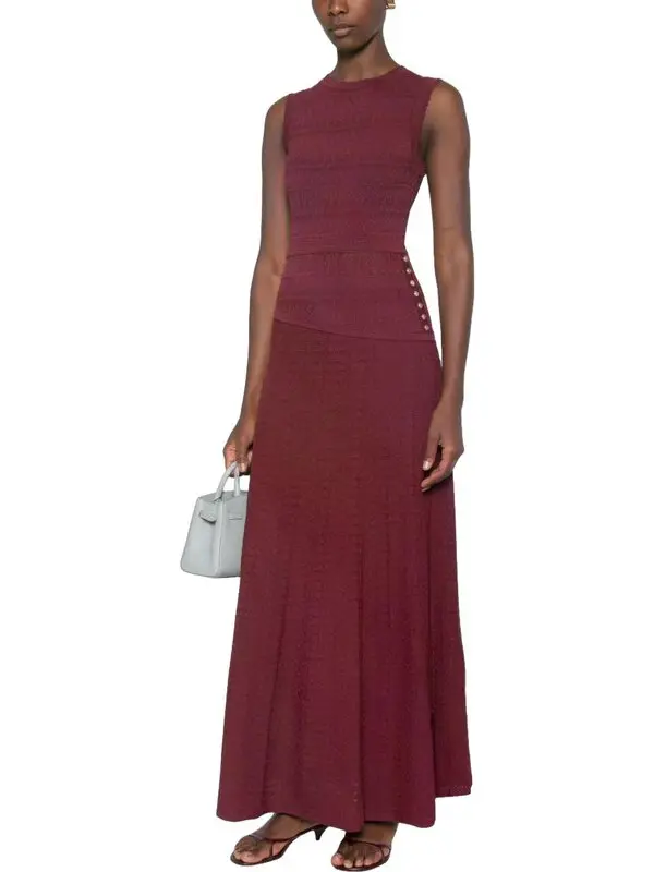 Sandro Button-embellished Maxi Dress - Red