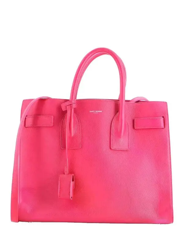 Saint Laurent Leather Satchel Bag - Pink