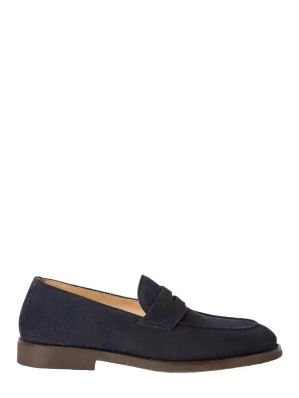 Brunello Cucinelli Suede Penny Loafers - Blue