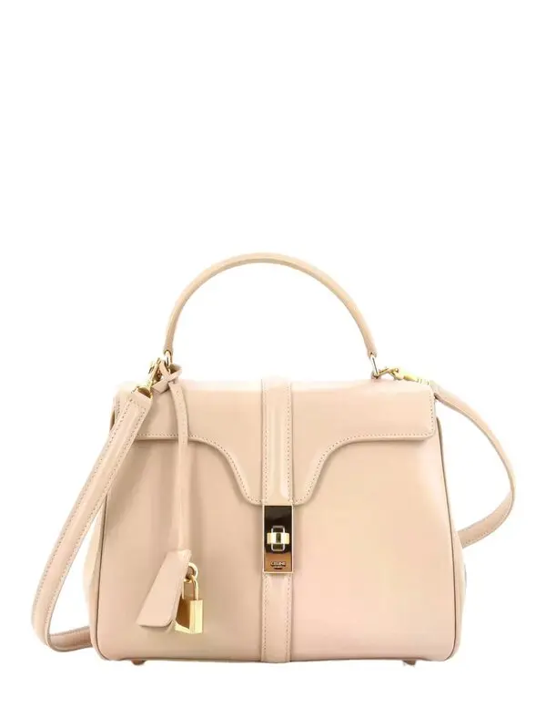 Celine 16 Top Handle Bag Smooth Calfskin Small Satchel - Neutrals