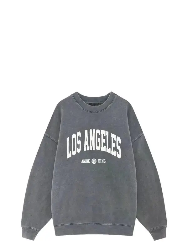 ANINE BING Miles Los Angeles University Crewneck Sweatshirt - Grey