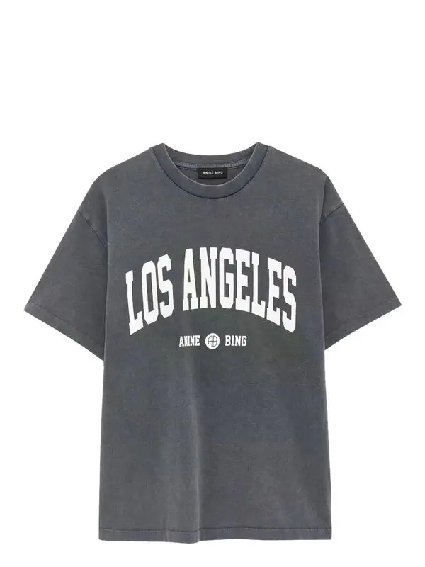 ANINE BING Cade Los Angeles University Graphic T-shirt - Grey