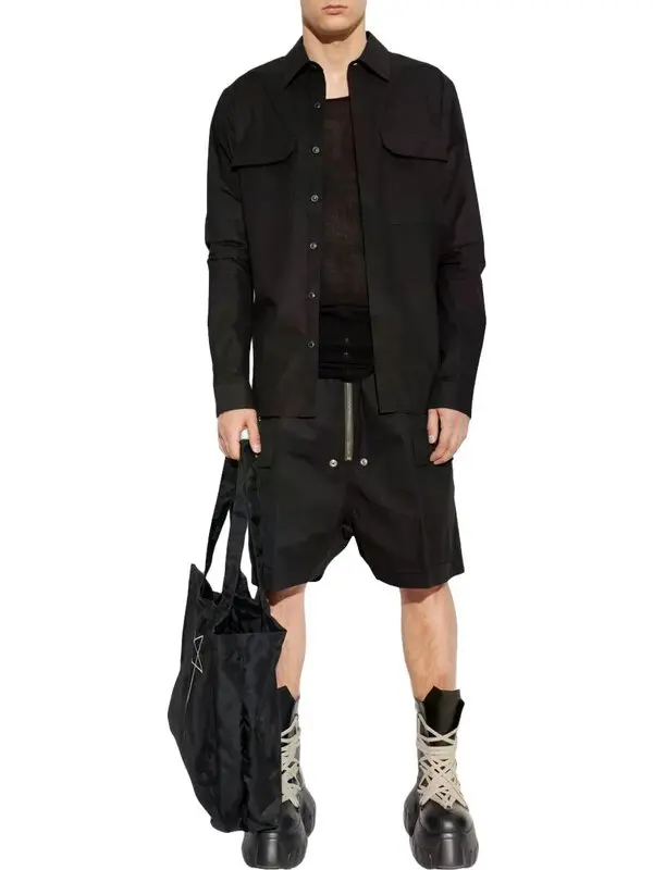 Rick Owens Work Flap-pocket Long-sleeve Shirt - Black