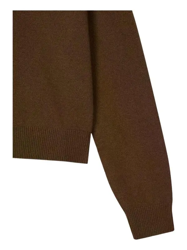 STUDIO TOMBOY Ribbed-trim Crew Neck Sweater - Brown