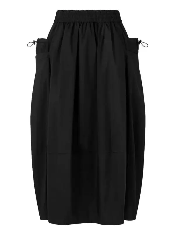 STUDIO TOMBOY Drawstring Pocket Cotton Balloon Skirt - Grey