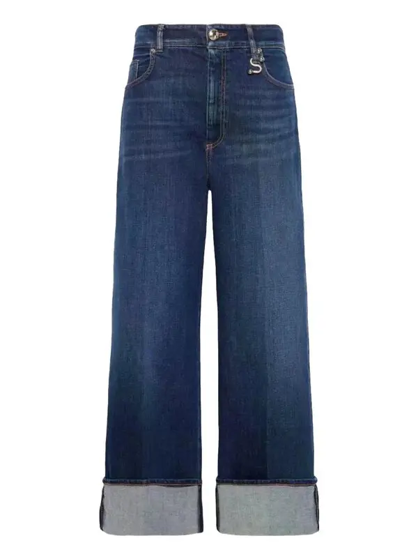 Sportmax Dufo Turn-up Wide-leg Jeans - Blue
