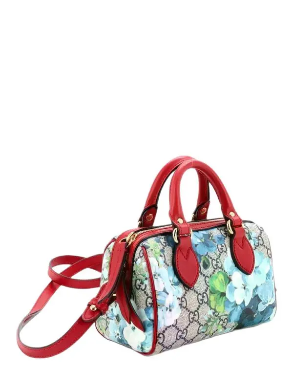 Gucci Blooms Print Gg Coated Canvas Convertible Boston Bag - Brown