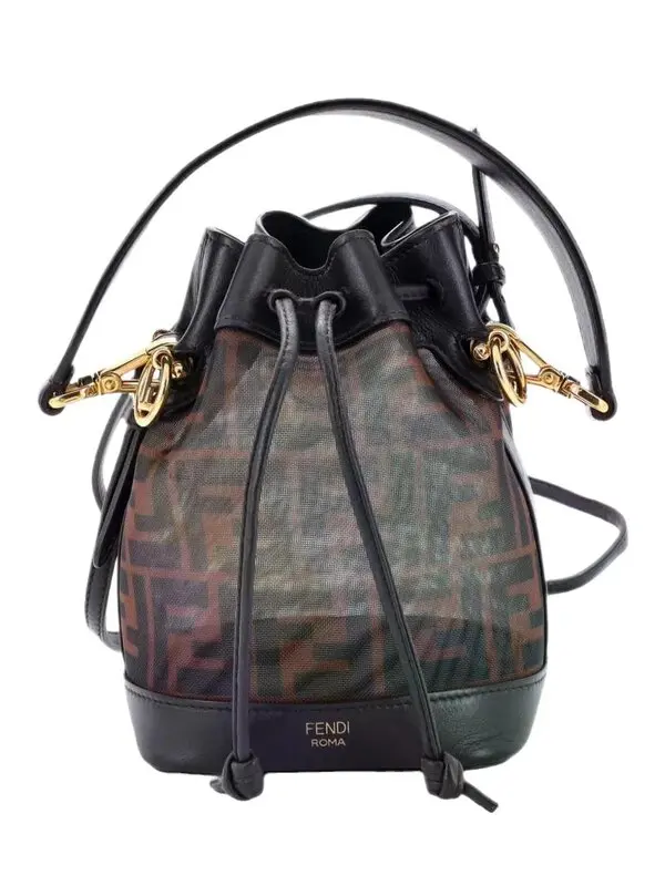Fendi Mon Tresor Zucca Mesh Mini Bucket Bag - Brown