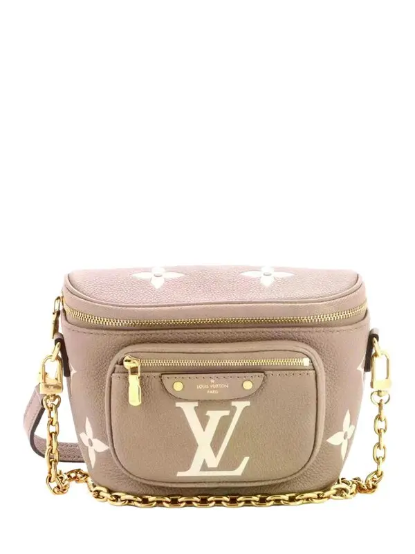 LOUIS VUITTON Bicolor Monogram Empreinte Giant Mini Belt Bag - Neutrals