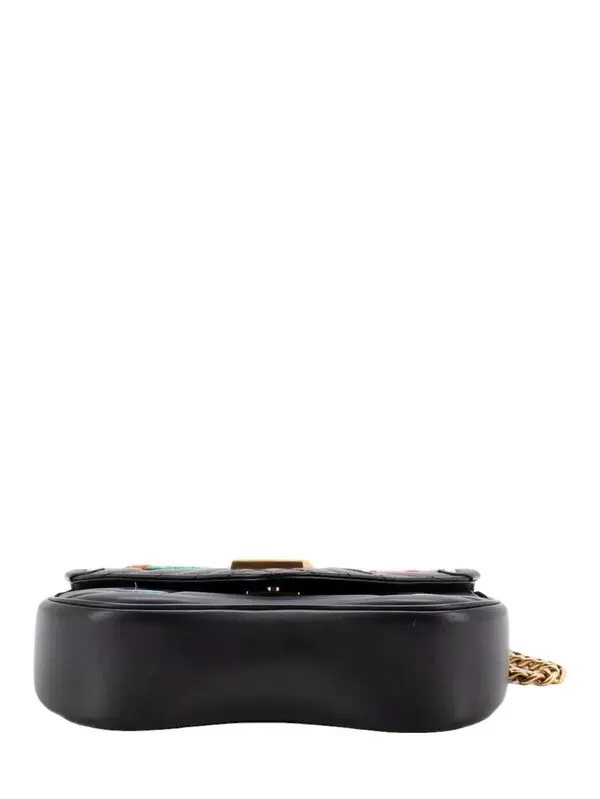 LOUIS VUITTON New Wave Chain Bag Mm Limited Edition Patches Quilted Leather Shoulder Bag - Black
