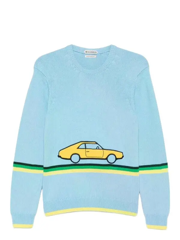 JW Anderson Car Patch Sweater - Blue