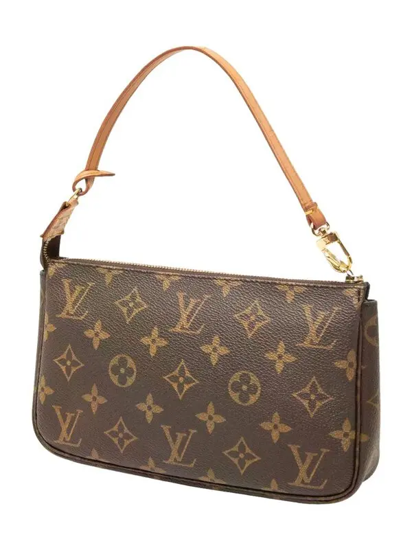 LOUIS VUITTON 1997 Monogram Pochette Accessoires Shoulder Bag - Brown