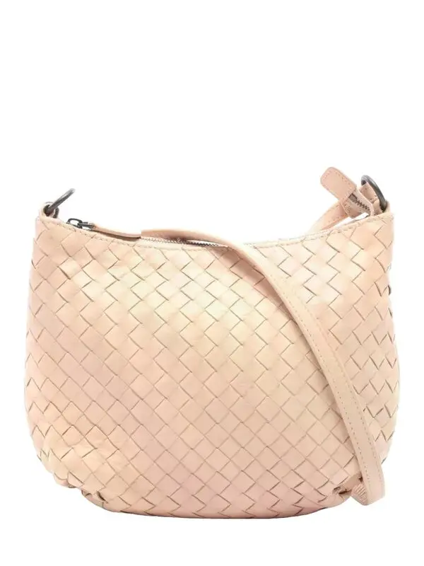 Bottega Veneta Nappa Intrecciato Crossbody Bag - Pink