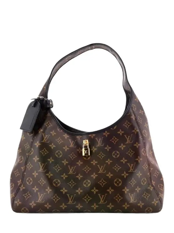 LOUIS VUITTON Monogram Canvas Shoulder Bag - Black