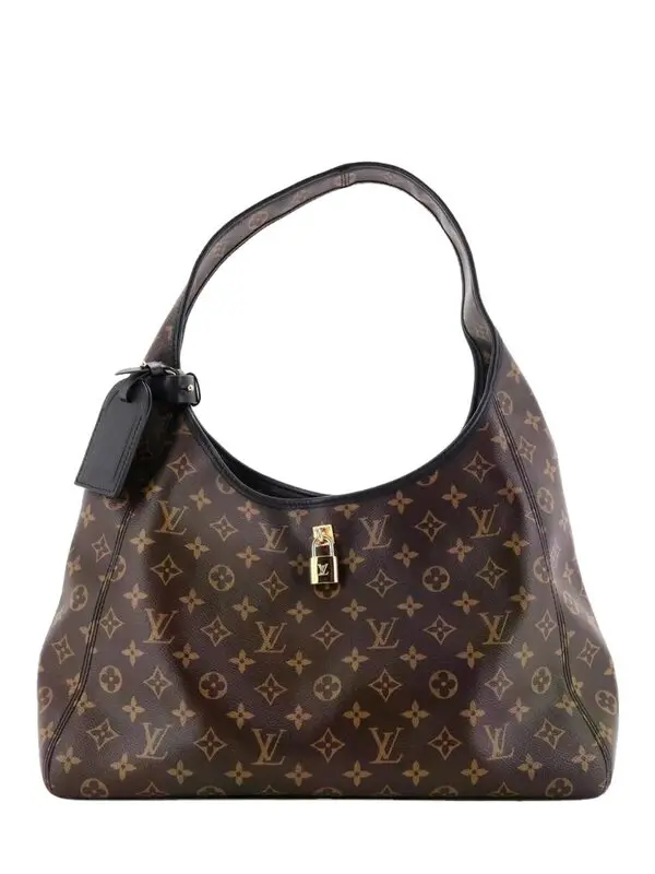 LOUIS VUITTON Monogram Canvas Shoulder Bag - Black
