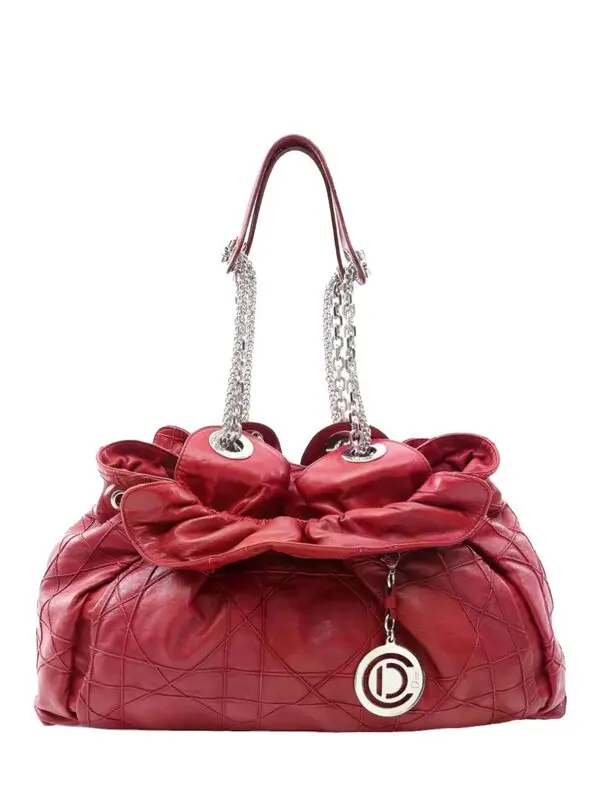 Dior Leather Cannage Le Trente Tote Bag - Red
