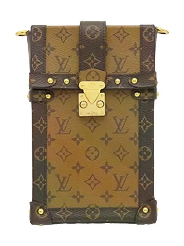 LOUIS VUITTON Monogram Reverse Pochette Trunk Verticale Crossbody Bag - Brown
