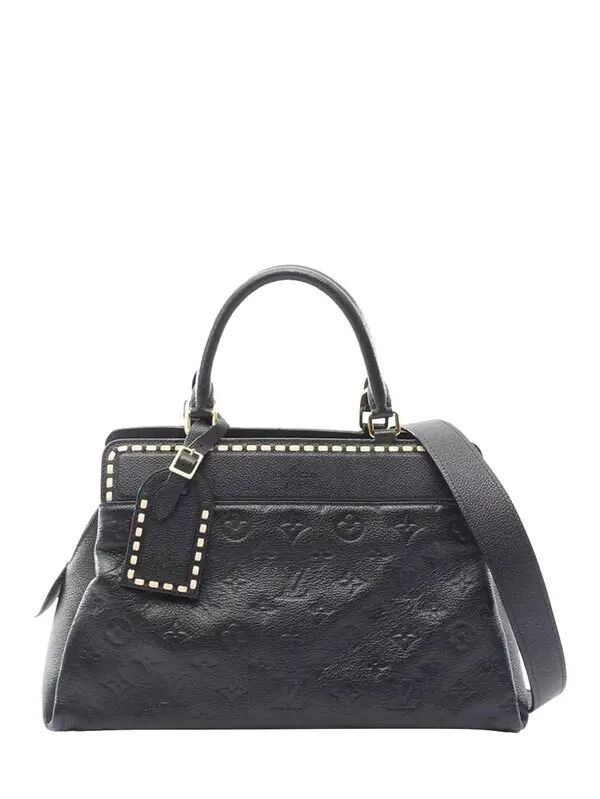 LOUIS VUITTON Monogram Empreinte Vosges Mm Satchel - Black
