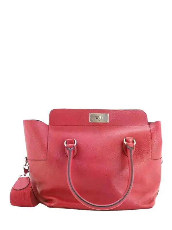 Hermès Toolbox Bag Evercolor 26 Satchel - Red