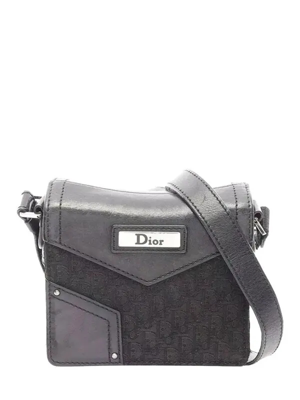 Dior Trotter Canvas Crossbody Bag - Black