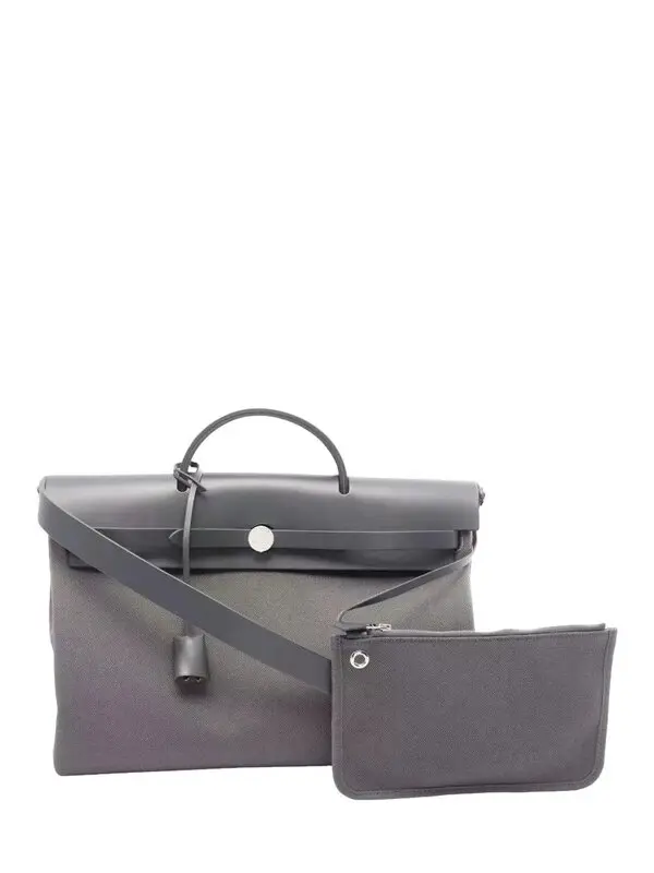 Hermès 2025 Toile Herbag Zip 39 Satchel - Grey