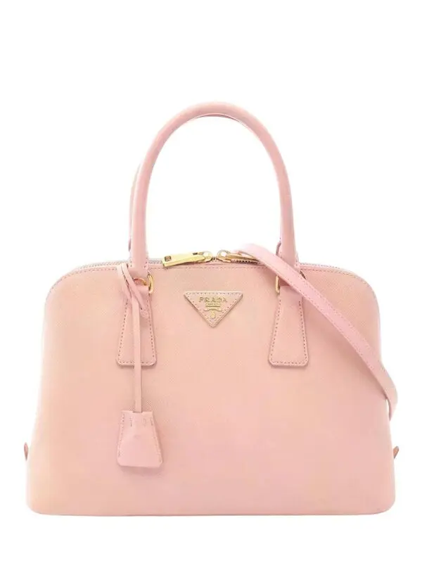 Prada Saffiano Lux Promenade Satchel - Pink