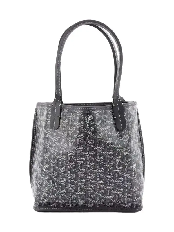 Goyard Anjou Reversible Tote Coated Canvas Mini Satchel - Grey