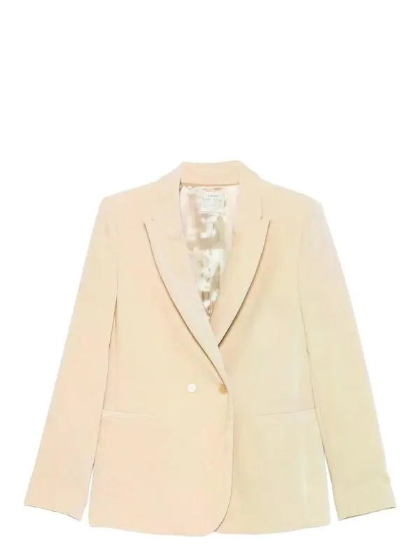 FORTE_FORTE Double-breasted Velvet Blazer With Peak Lapels - Neutrals