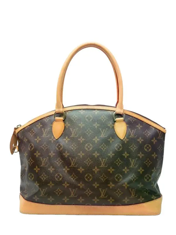 LOUIS VUITTON Monogram Lockit Horizontal Handbag - Brown
