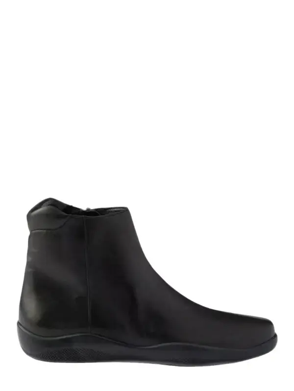 Prada Toblach Nappa Leather Ankle Boots - Black