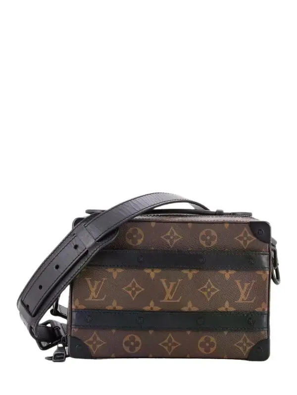 LOUIS VUITTON Handle Soft Trunk Bag Macassar Monogram Canvas Crossbody Bag - Brown