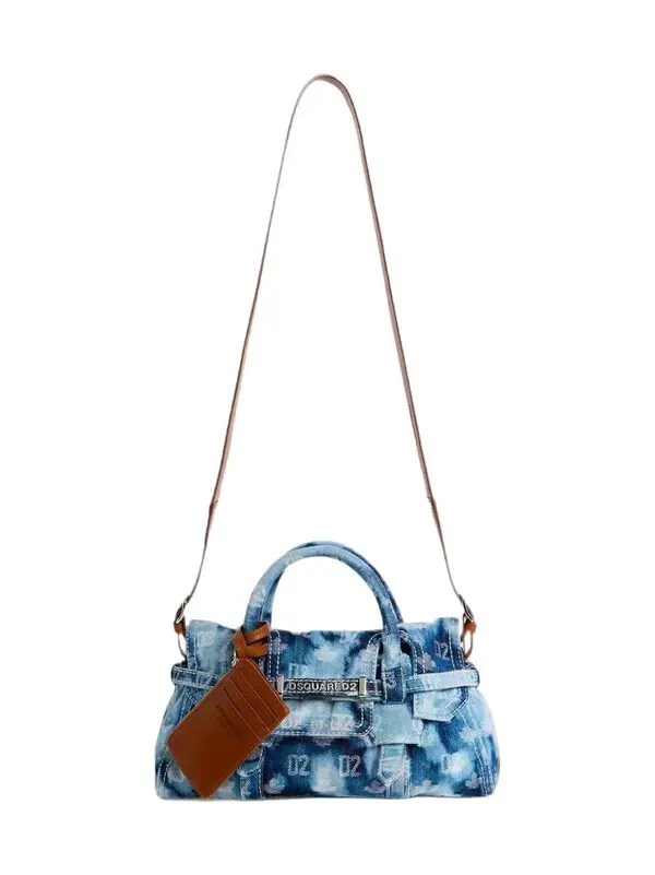 Dsquared2 Twin Monogram Denim Handbag - Blue