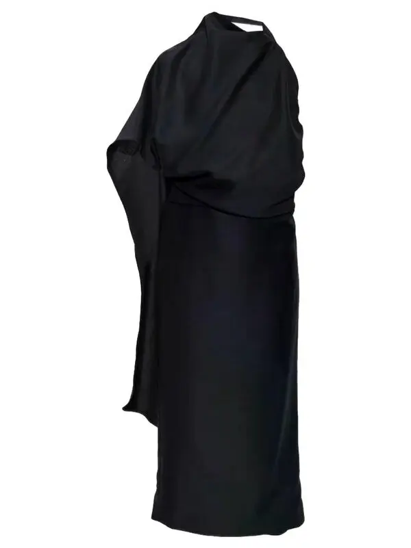 RÓHE Open-back Draped Midi Dress - Blue