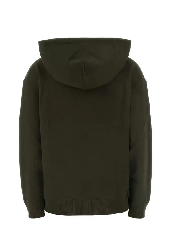 JIL SANDER Cotton Drawstring Hoodie - Green