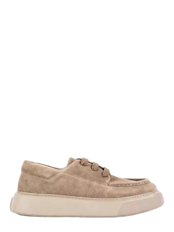 REFERENC Calf Suede Lace-up Sneakers - Neutrals
