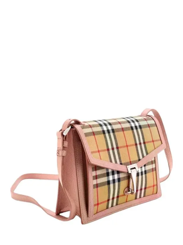 Burberry Macken Vintage Check Canvas Small Crossbody Bag - Brown