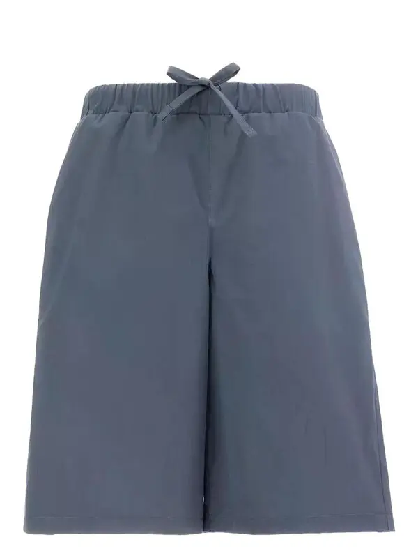 RIER Drawstring Elasticated Wide Leg Shorts - Blue