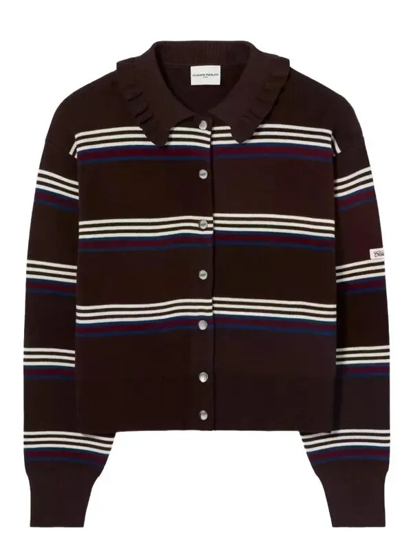 Claudie Pierlot Striped Cardigan - Brown