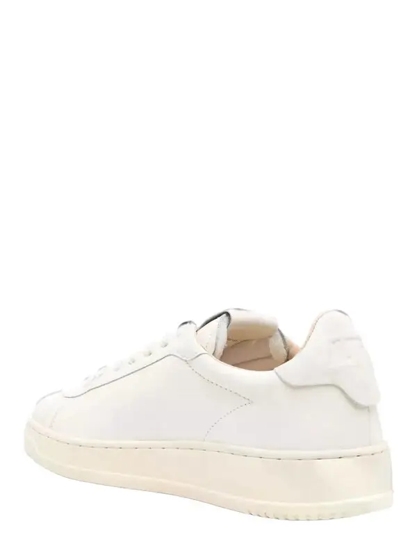AUTRY Dallas Grained Leather Sneakers - White