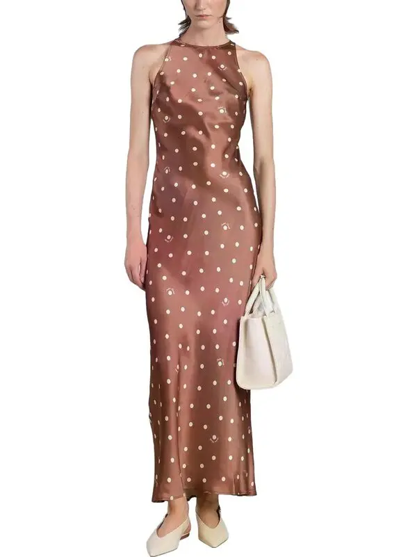 MC2 SAINT BARTH Printed Halter Neck Dress - Brown