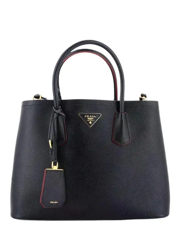 Prada Saffiano Leather Tote Bag - Black